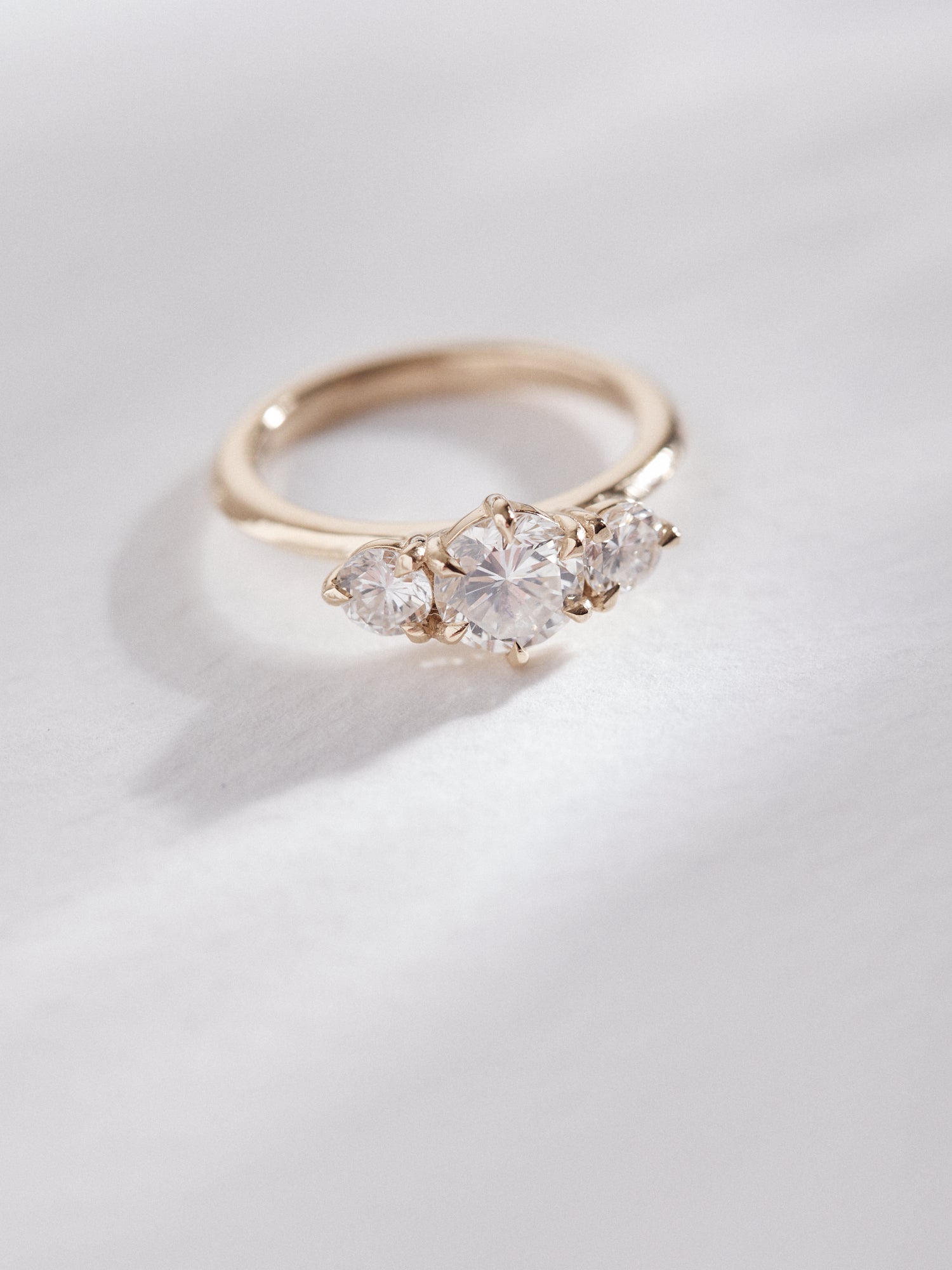 1.33ct Six claw trilogy.